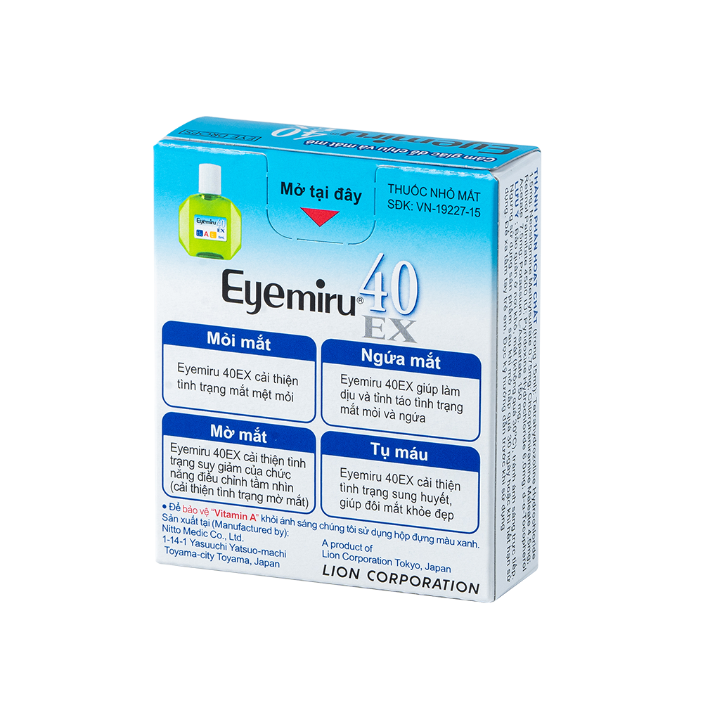 EYEMIRU 40EX Thuốc Nhỏ Mắt Hộp/1 lọ 15ml Sophartex | CEVPharma GHCH Kim ...