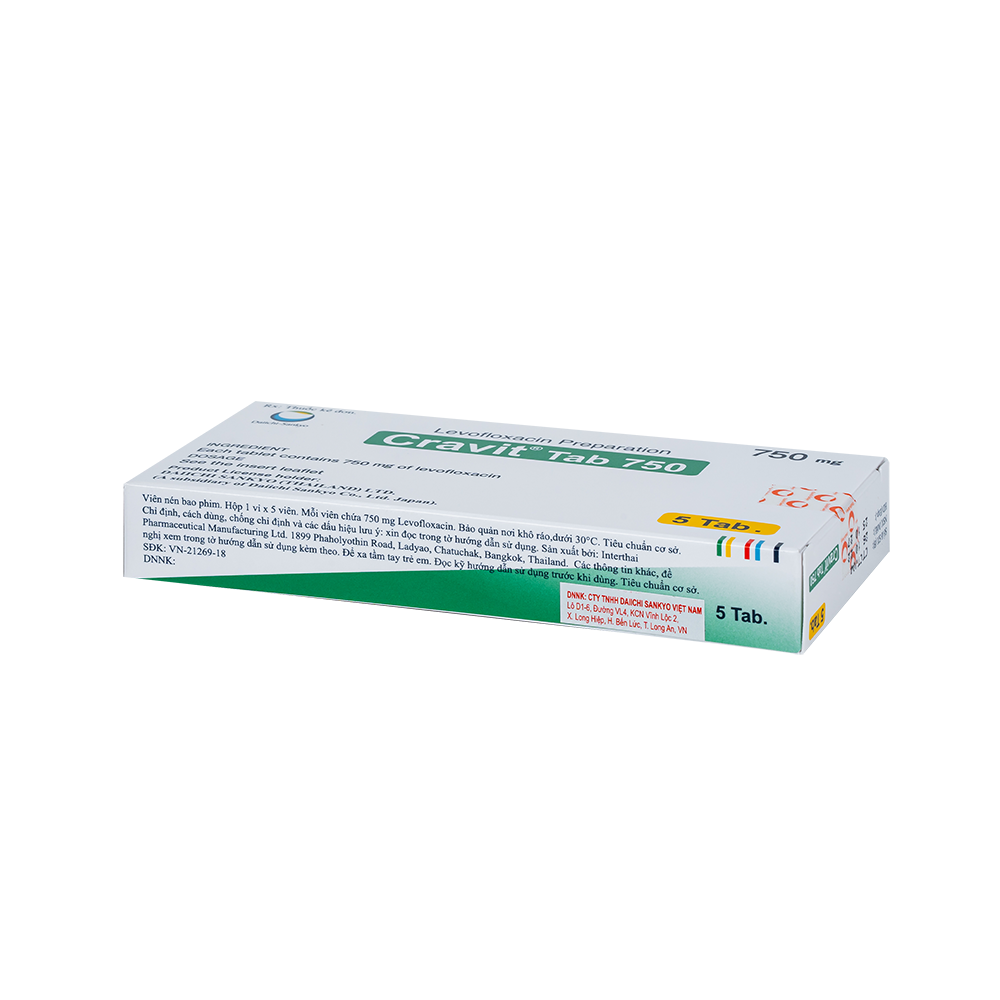CRAVIT TAB 750MG 5'S 5 Viên/ hộp Daiichi Sankyo | CEVPharma GHCH Kim ...