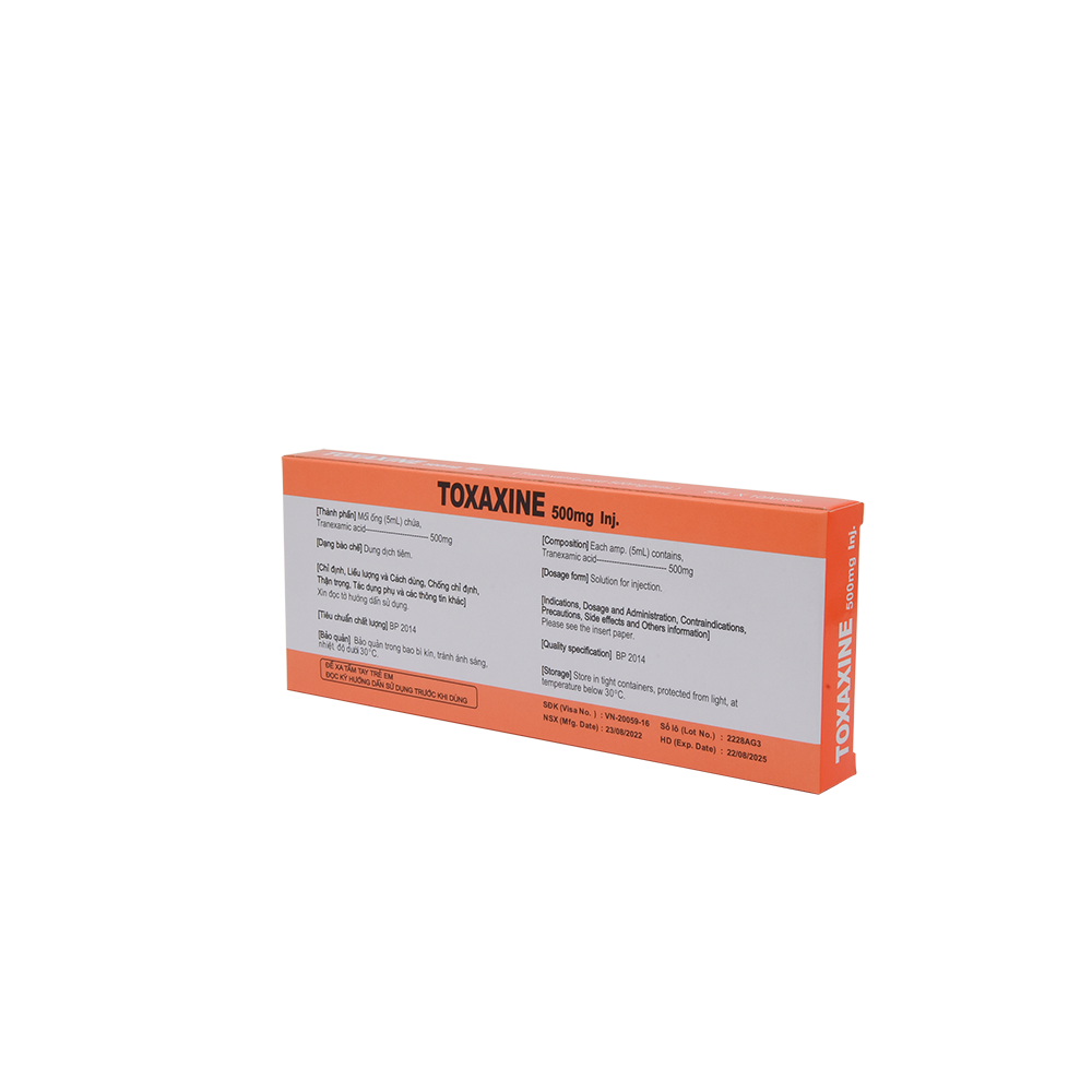 Toxaxine 500mg Inj Hộp 10 ống x 5ml Daihan | CEVPharma GHCH Kim cương ...