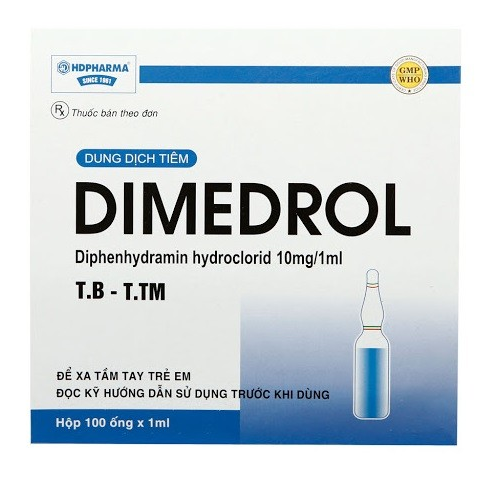 Dimedrol Hộp 100 ống x 1ml HDPHARMA | CEVPharma GHCH Kim cương - Vimedimex