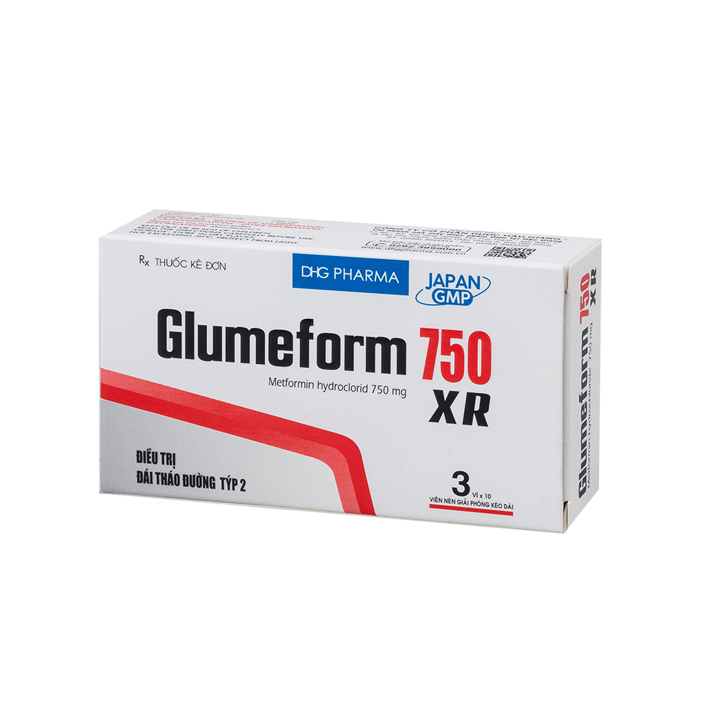 Glumeform 750 XR Hộp 3 vỉ x 10 viên DHG | CEVPharma GHCH Kim cương ...