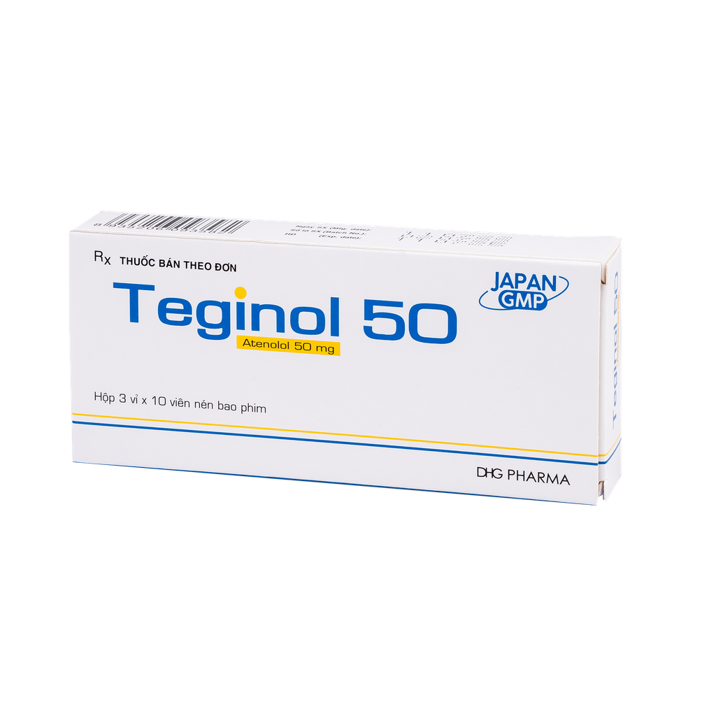 Teginol 50mg Hộp 3 vỉ x 10 viên DHG | CEVPharma GHCH Kim cương - Vimedimex
